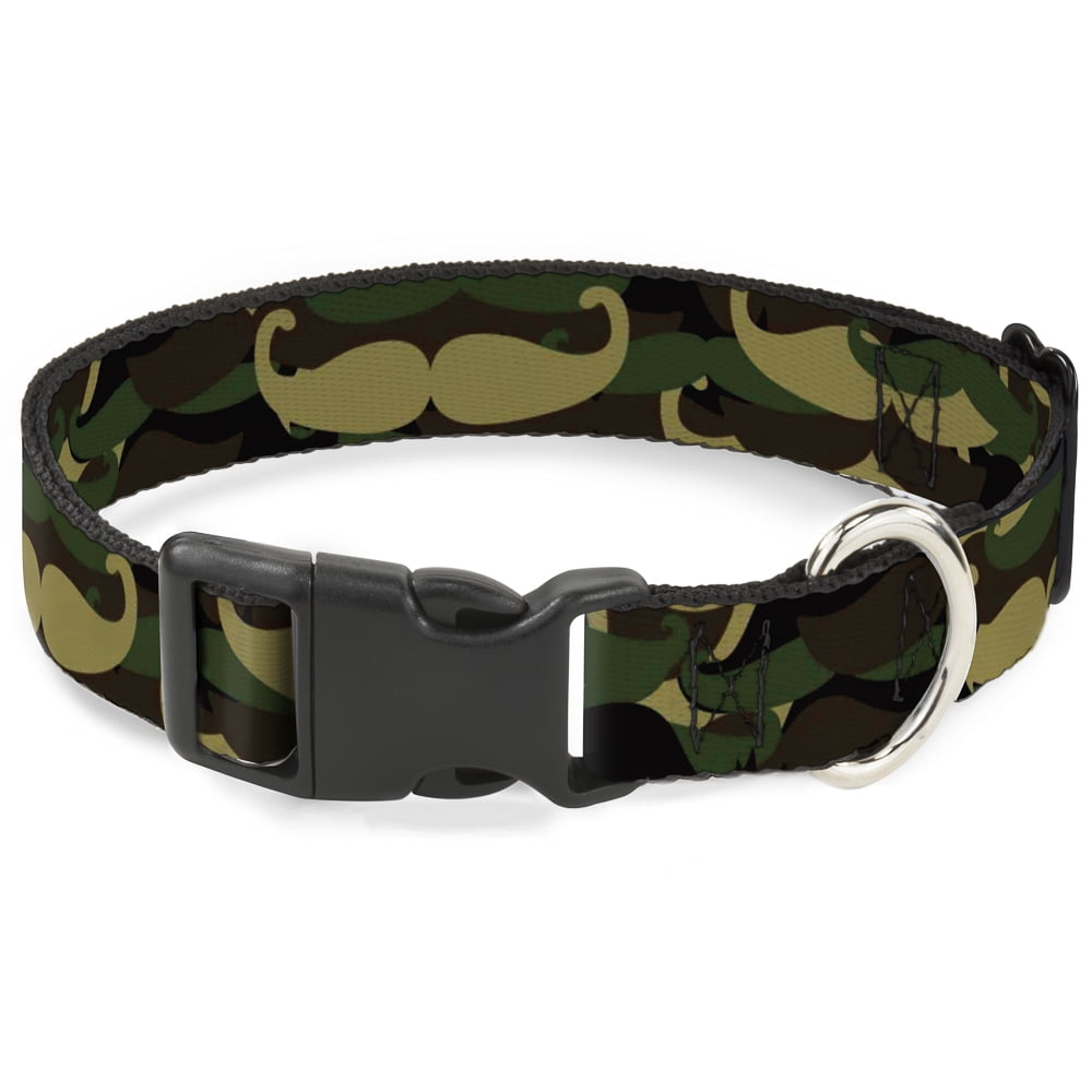 Buckle-Down Pet Collar, Dog Collar Plastic Buckle, Camostache, 16 to 23 ...