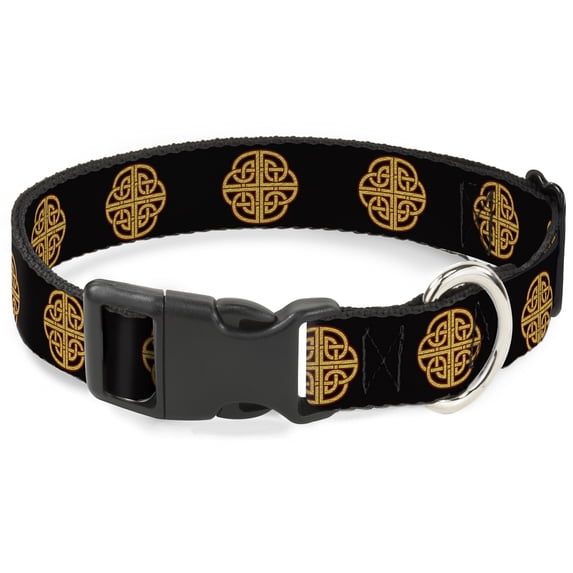 Buckle-Down Pet Collar, Dog Collar Plastic Buckle, Celtic Knot Black ...