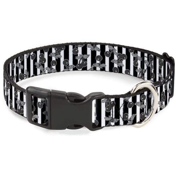 Buckle-Down Pet Collar, Dog Collar Plastic Buckle, Cherries Scattered ...