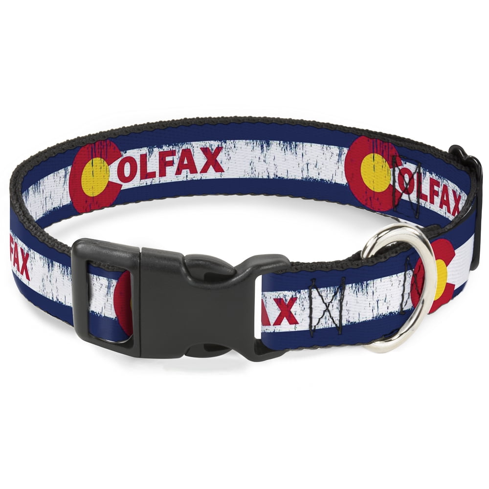 Buckle-Down Pet Collar, Dog Collar Plastic Buckle, Colfax Colorado Flag ...