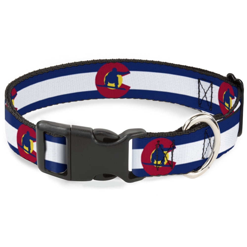 Buckle-Down Pet Collar, Dog Collar Plastic Buckle, Colorado Flag ...