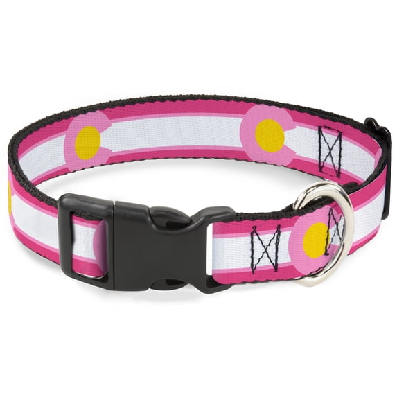 Buckle-Down Pet Collar, Dog Collar Plastic Buckle, Colorado Flags ...
