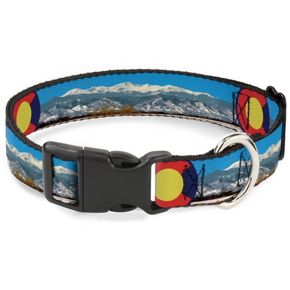 Buckle-Down Pet Collar, Dog Collar Plastic Buckle, Colorado Mount Evans ...