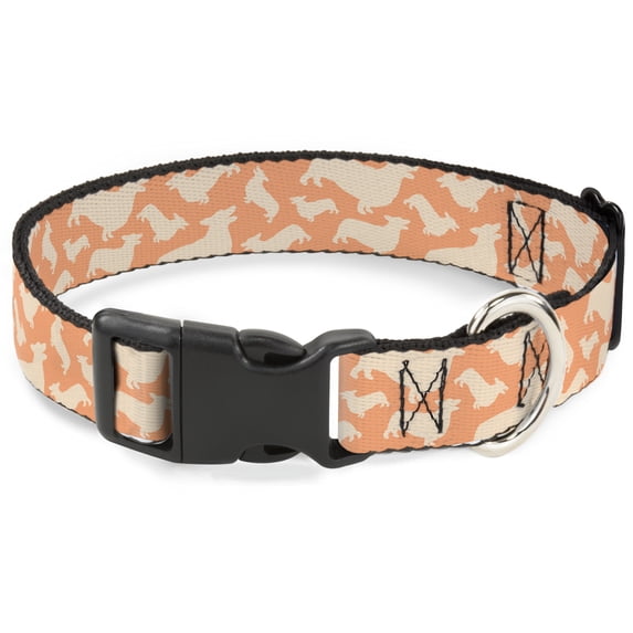 Buckle-Down Pet Collar, Dog Collar Plastic Buckle, Corgi Silhouette ...