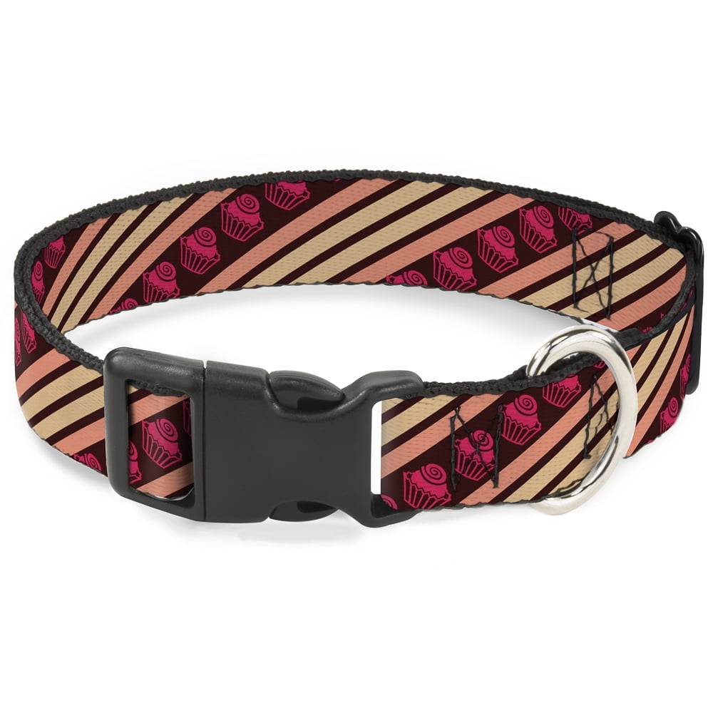 Buckle-Down Pet Collar, Dog Collar Plastic Buckle, Cupcake Wallpaper, 9 ...