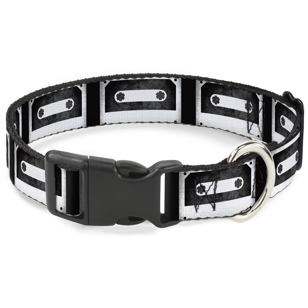 Buckle-Down Pet Collar, Dog Collar Plastic Buckle, DC Cassette Tape, 8. ...