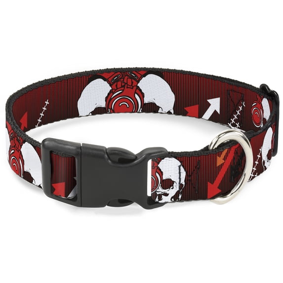 Buckle-Down Pet Collar, Dog Collar Plastic Buckle, DJ Skulls Up Down ...