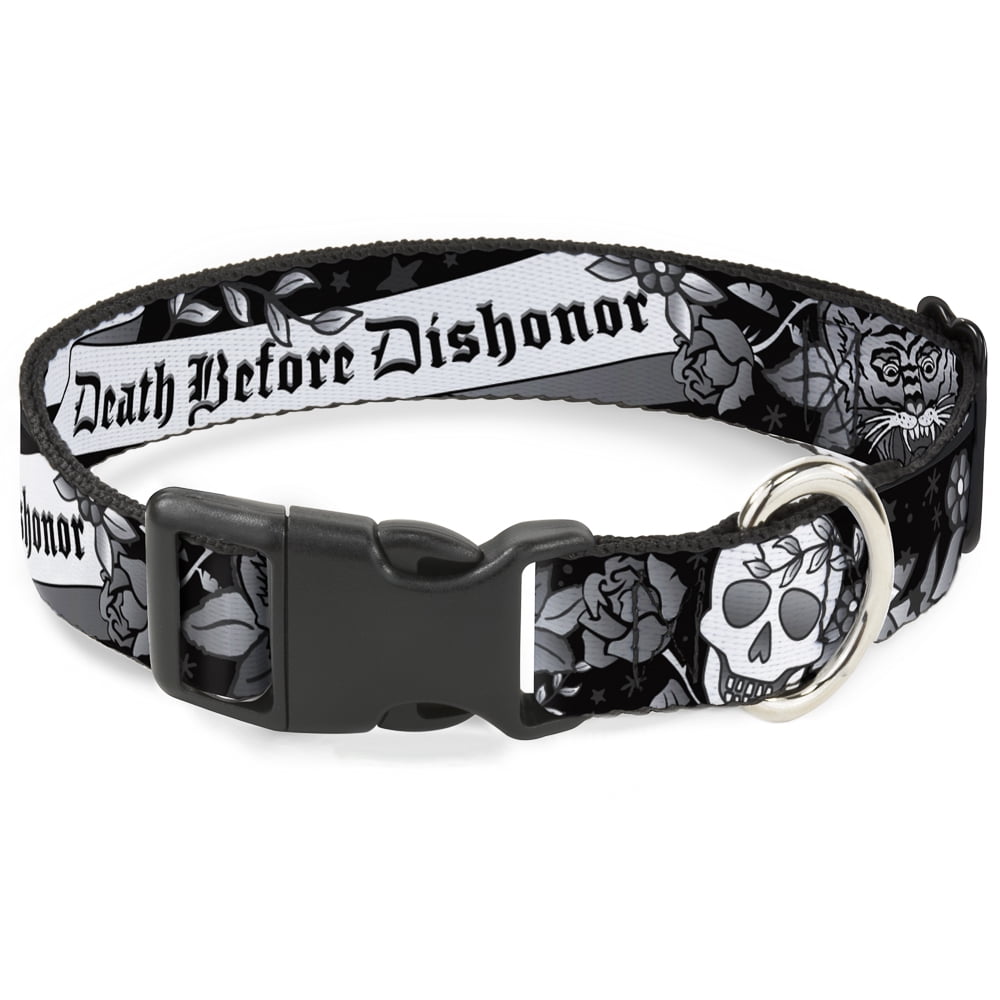 Buckle-Down Pet Collar, Dog Collar Plastic Buckle, Death Before ...