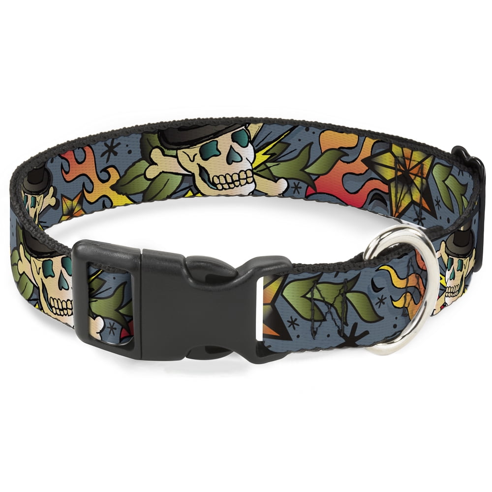 Buckle-Down Pet Collar, Dog Collar Plastic Buckle, Death or Glory Close ...