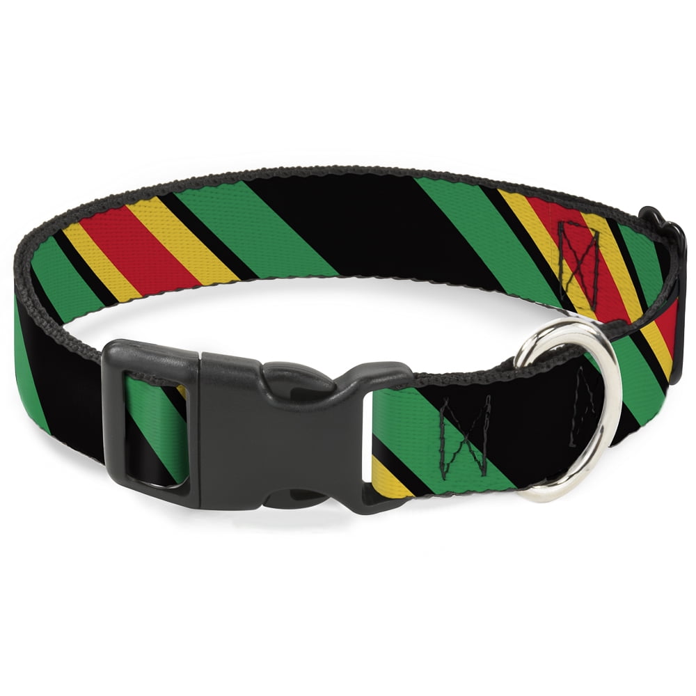 Buckle-Down Pet Collar, Dog Collar Plastic Buckle, Diagonal Stripes ...