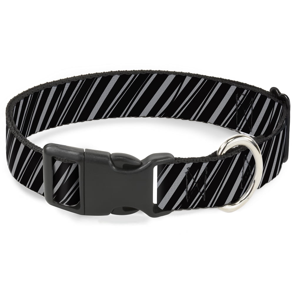 Buckle-Down Pet Collar, Dog Collar Plastic Buckle, Diagonal Stripes ...