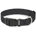Buckle-Down Pet Collar, Dog Collar Plastic Buckle, Dog Bone Black White ...