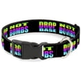 Buckle-Down Pet Collar, Dog Collar Plastic Buckle, Drop Bass Not Bombs ...