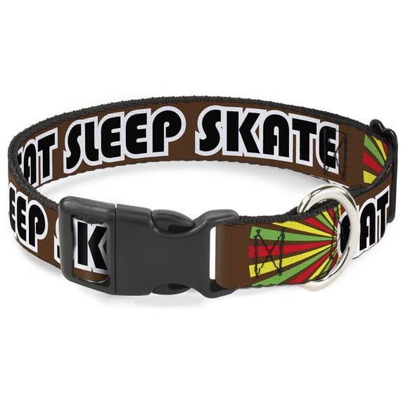 Buckle-Down Pet Collar, Dog Collar Plastic Buckle, Eat Sleep Skate ...
