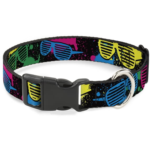 Buckle-Down Pet Collar, Dog Collar Plastic Buckle, Eighties Shades ...