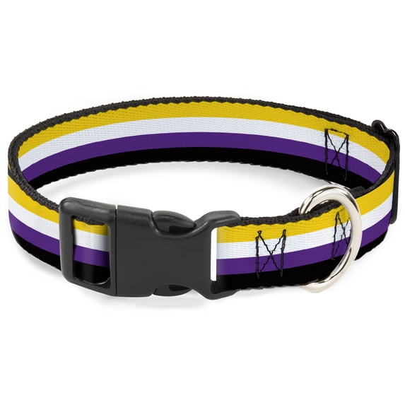 Buckle-Down Pet Collar, Dog Collar Plastic Buckle, Flag Non Binary ...