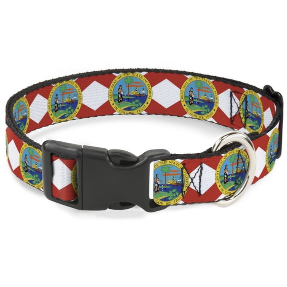 Buckle-Down Pet Collar, Dog Collar Plastic Buckle, Florida Flag ...