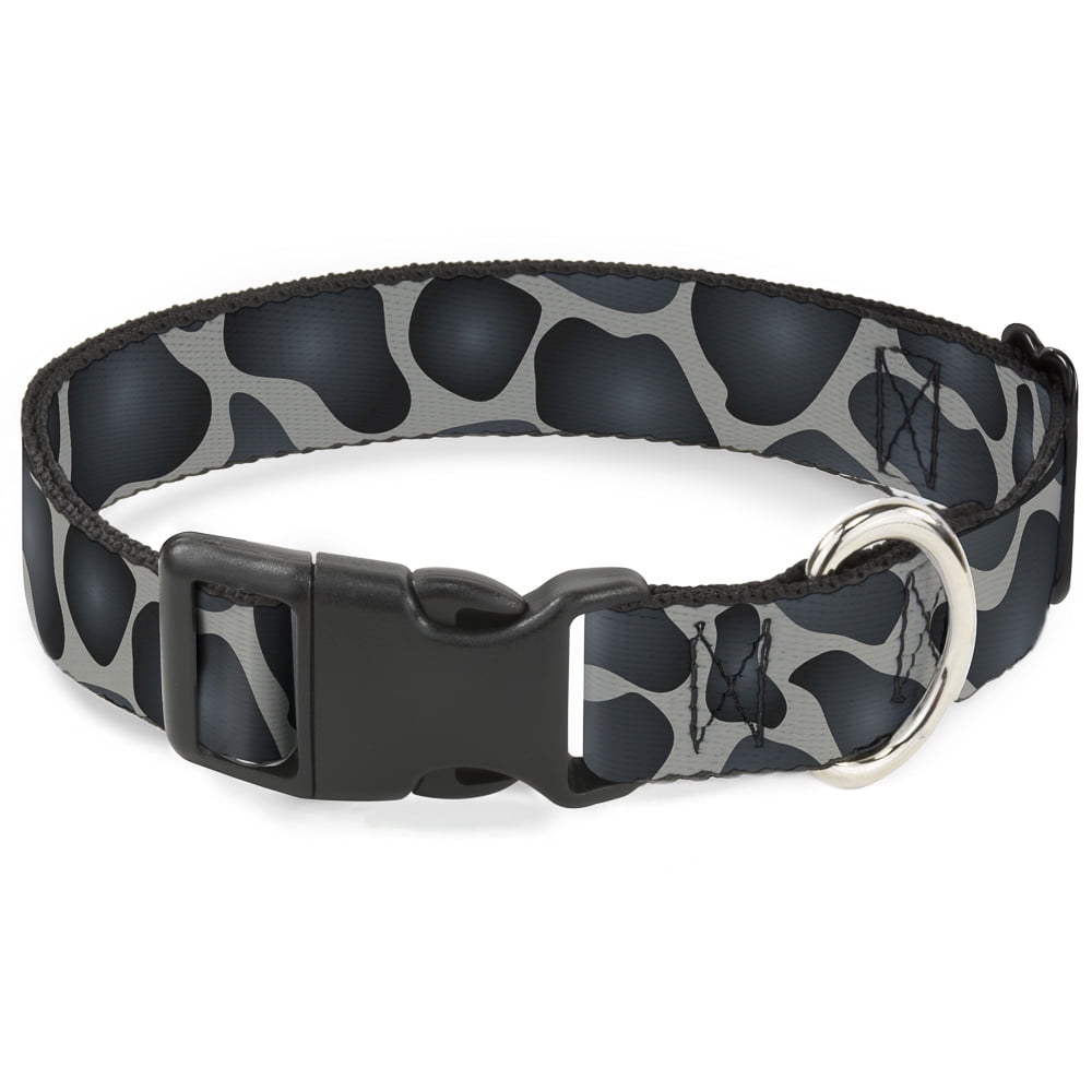 Buckle-Down Pet Collar, Dog Collar Plastic Buckle, Giraffe Spots Gray ...