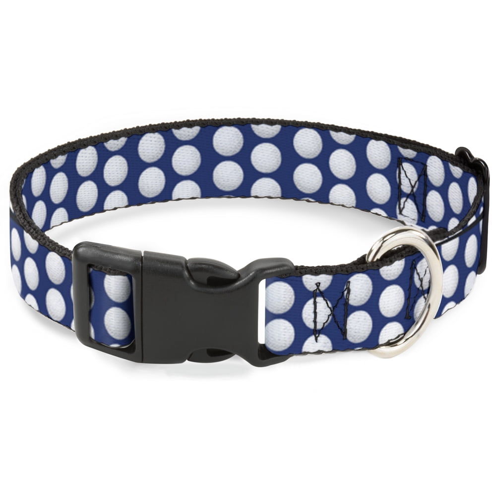 Buckle-Down Pet Collar, Dog Collar Plastic Buckle, Golf Balls Blue ...