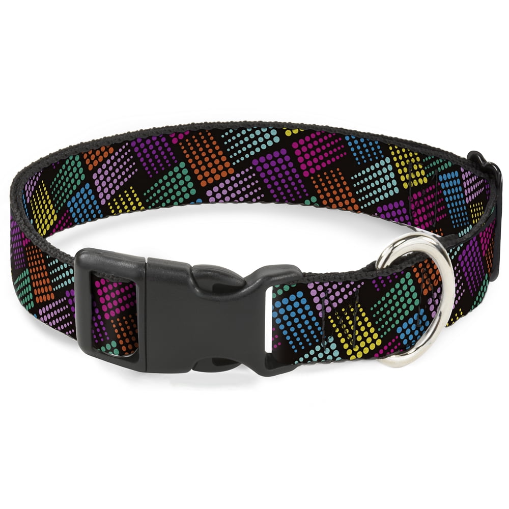 Buckle-Down Pet Collar, Dog Collar Plastic Buckle, Halftone Blocks ...
