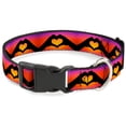 Buckle-Down Pet Collar, Dog Collar Plastic Buckle, Hand Heart ...