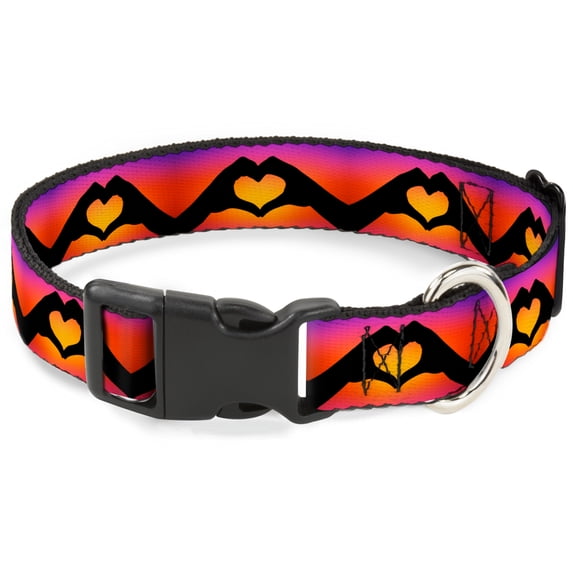 Buckle-Down Pet Collar, Dog Collar Plastic Buckle, Hand Heart ...