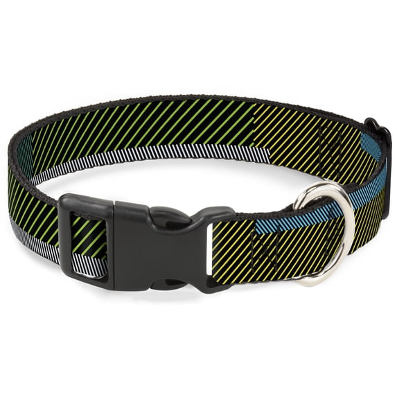 Buckle-Down Pet Collar, Dog Collar Plastic Buckle, Hash Mark Stripe ...