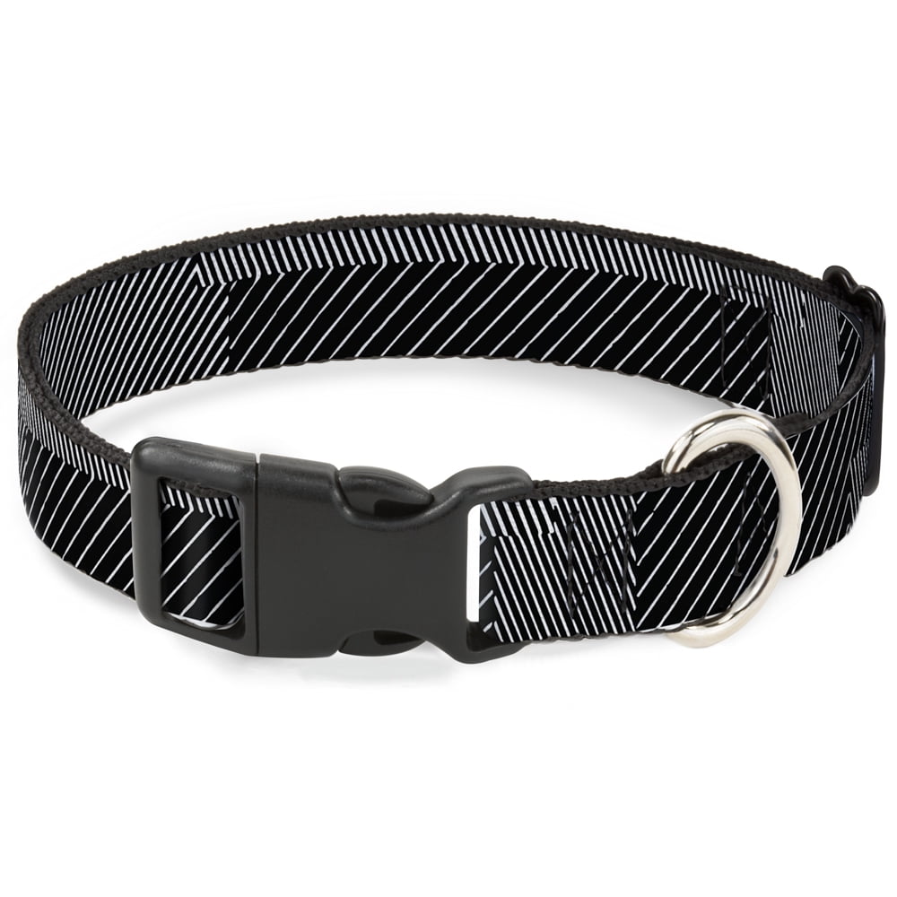 Buckle-Down Pet Collar, Dog Collar Plastic Buckle, Hash Mark Stripe ...