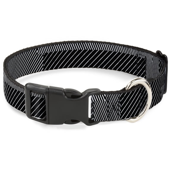Buckle-Down Pet Collar, Dog Collar Plastic Buckle, Hash Mark Stripe ...