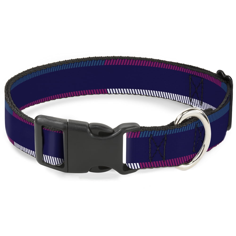 Buckle-Down Pet Collar, Dog Collar Plastic Buckle, Hash Mark Stripe ...