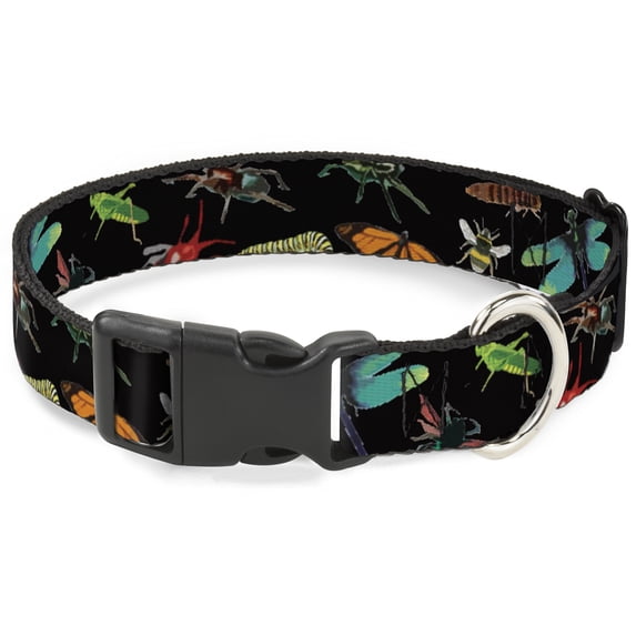 Buckle-Down Pet Collar, Dog Collar Plastic Buckle, Insects Scattered ...