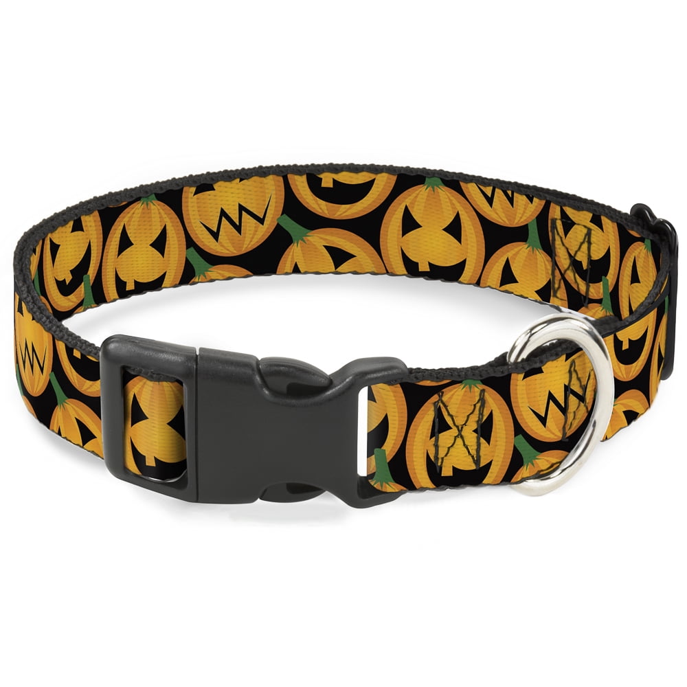 Buckle-Down Pet Collar, Dog Collar Plastic Buckle, Jack O Lantern ...