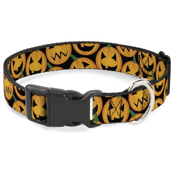 Buckle-Down Pet Collar, Dog Collar Plastic Buckle, Jack O Lantern ...