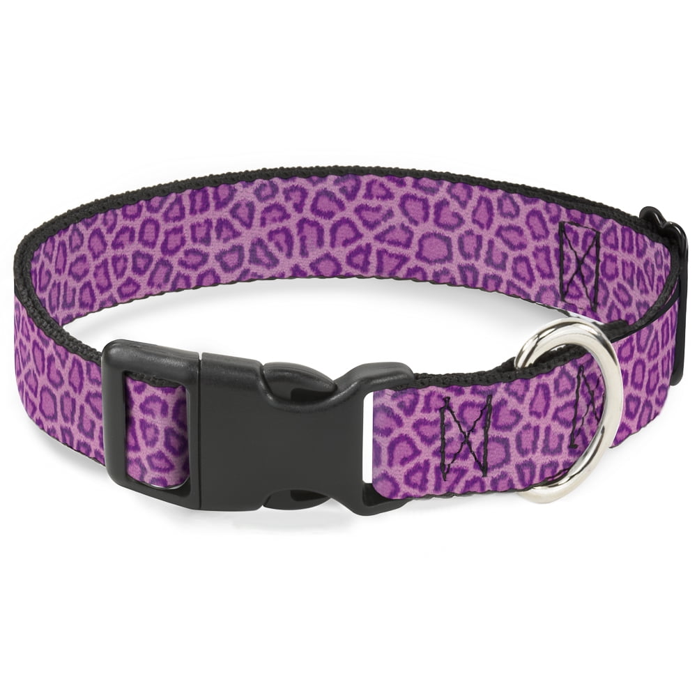 Buckle-Down Pet Collar, Dog Collar Plastic Buckle, Leopard Baby Pink, 8 ...