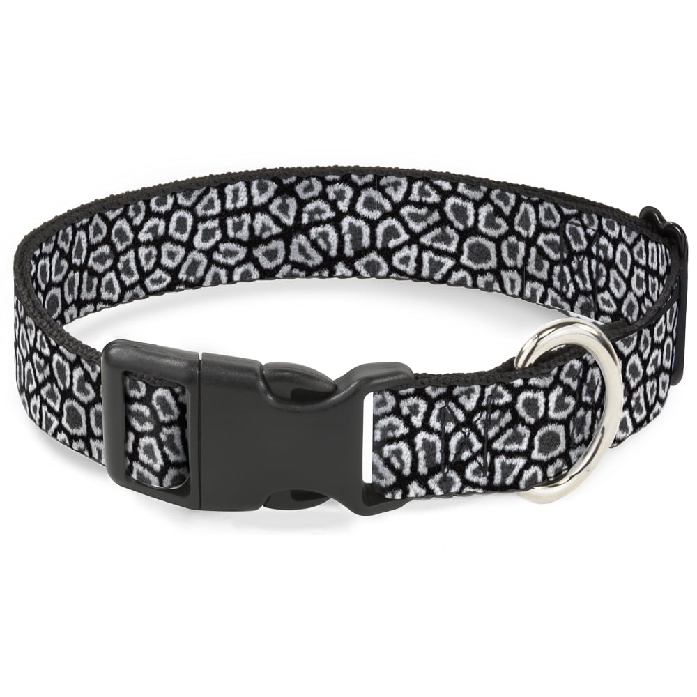 Buckle-Down Pet Collar, Dog Collar Plastic Buckle, Leopard Black, 16 to ...