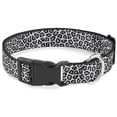 Buckle-Down Pet Collar, Dog Collar Plastic Buckle, Leopard White, 16 to ...