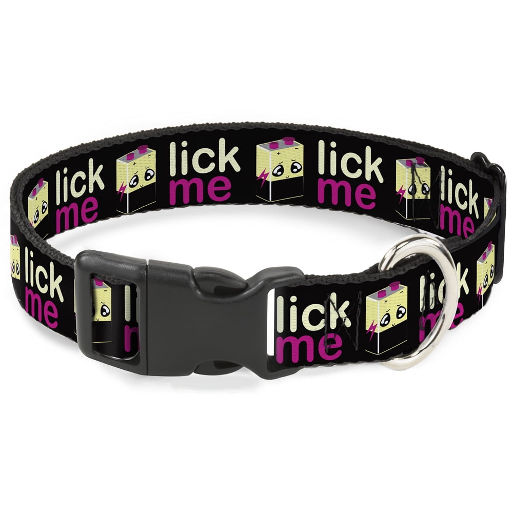 Buckle-Down Pet Collar, Dog Collar Plastic Buckle, Lick Me Battery ...