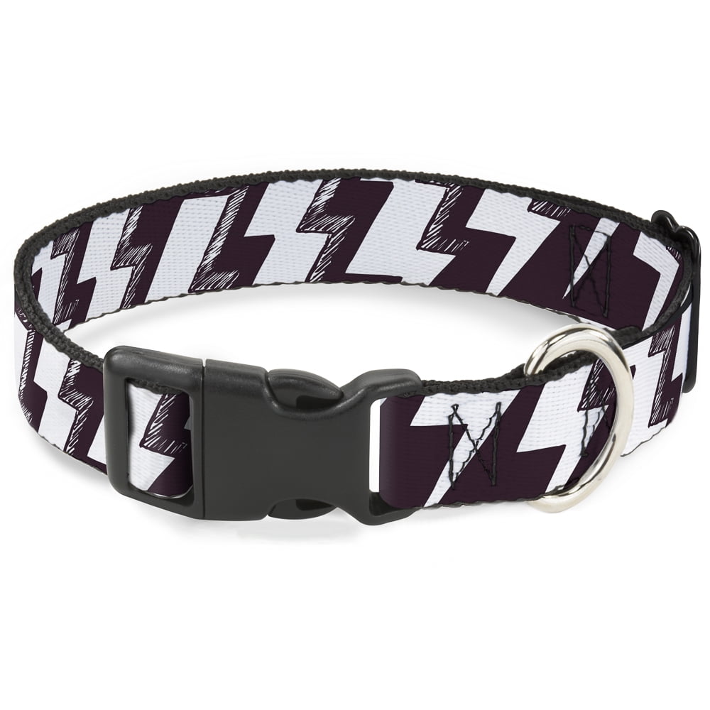 Buckle-Down Pet Collar, Dog Collar Plastic Buckle, Lightning Bolts ...