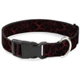 Buckle-Down Pet Collar, Dog Collar Plastic Buckle, Marble Black Red, 20 ...