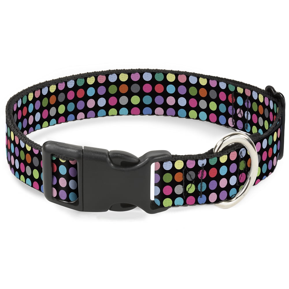 Buckle-Down Pet Collar, Dog Collar Plastic Buckle, Mini Polka Dots ...