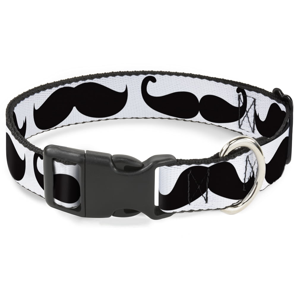 Buckle-Down Pet Collar, Dog Collar Plastic Buckle, Multi Mustaches ...