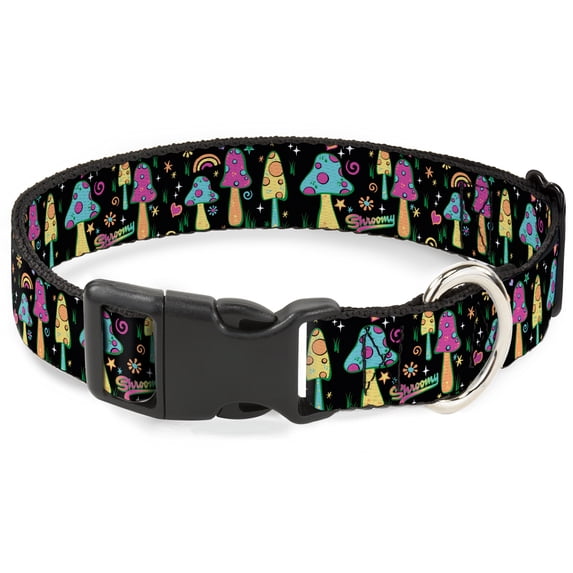 Buckle-Down Pet Collar, Dog Collar Plastic Buckle, Mushroom Shroomy ...