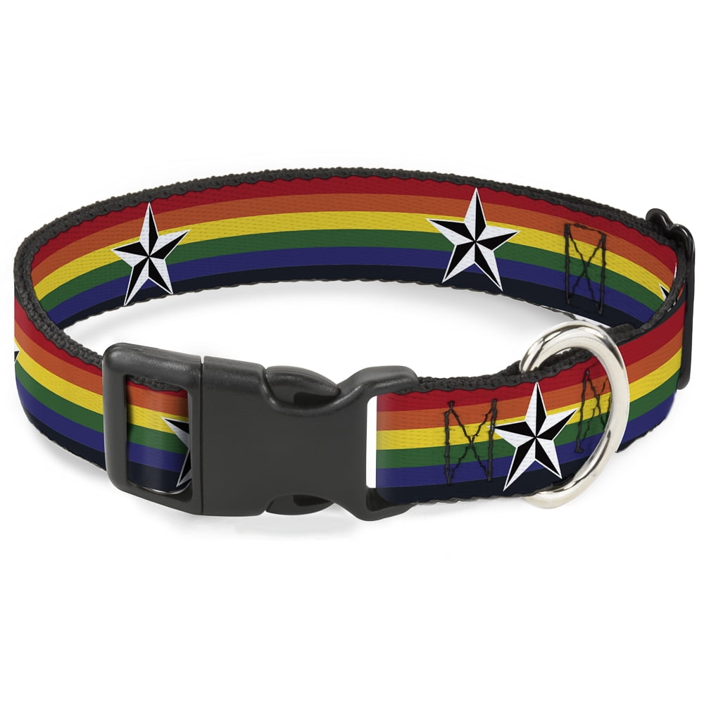 Buckle-Down Pet Collar, Dog Collar Plastic Buckle, Nautical Star ...