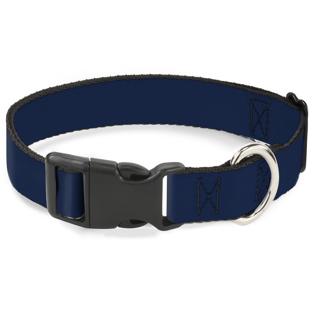 Buckle-Down Pet Collar, Dog Collar Plastic Buckle, Navy, 8.5 to 12 ...