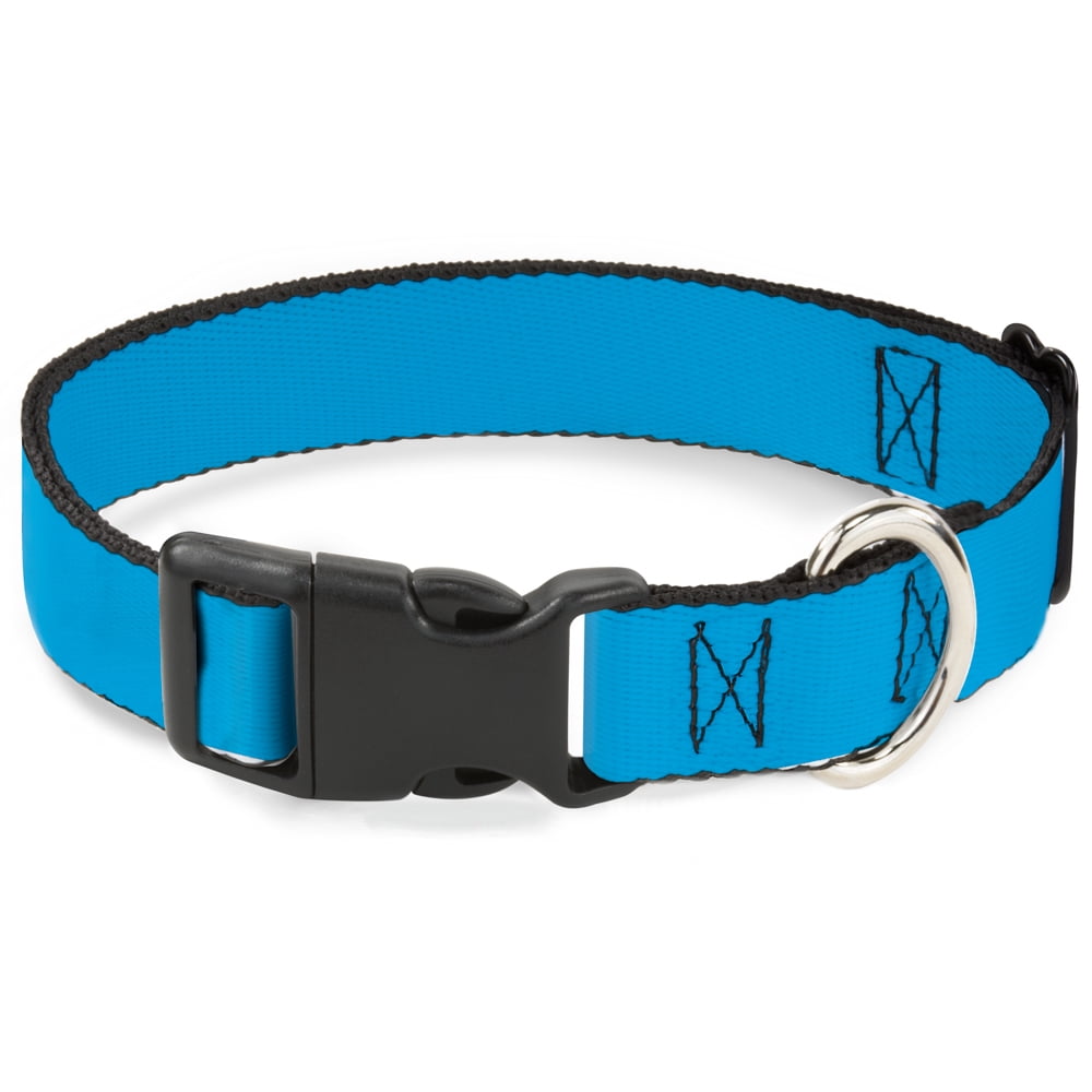 Buckle-Down Pet Collar, Dog Collar Plastic Buckle, Neon Blue, 7 to 8.5 ...
