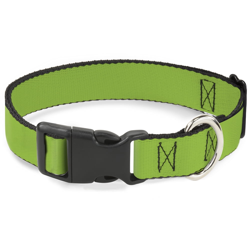 Buckle-Down Pet Collar, Dog Collar Plastic Buckle, Neon Green, 13 to 17 ...
