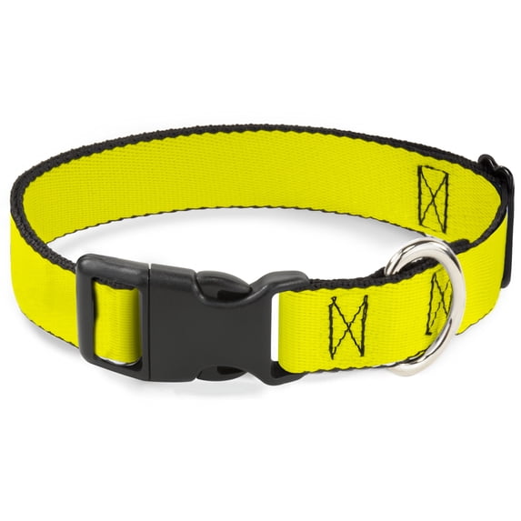 Buckle-Down Pet Collar, Dog Collar Plastic Buckle, Neon Yellow, 16 to ...