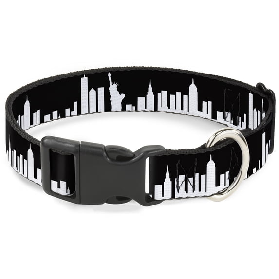 Buckle-Down Pet Collar, Dog Collar Plastic Buckle, New York Solid ...
