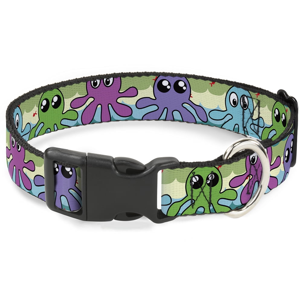 Buckle-Down Pet Collar, Dog Collar Plastic Buckle, Octopus Cartoon, 11 ...