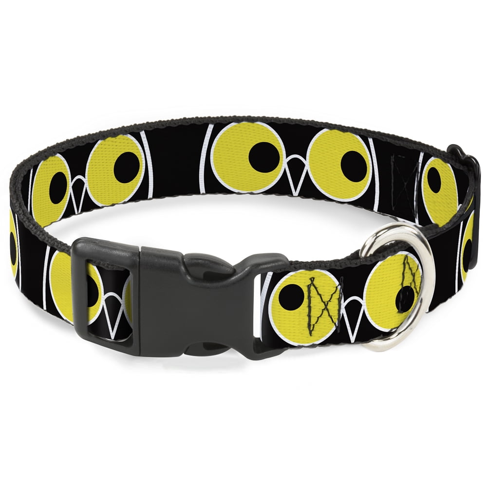 Buckle-Down Pet Collar, Dog Collar Plastic Buckle, Owl Eyes, 9.5 to 13 ...
